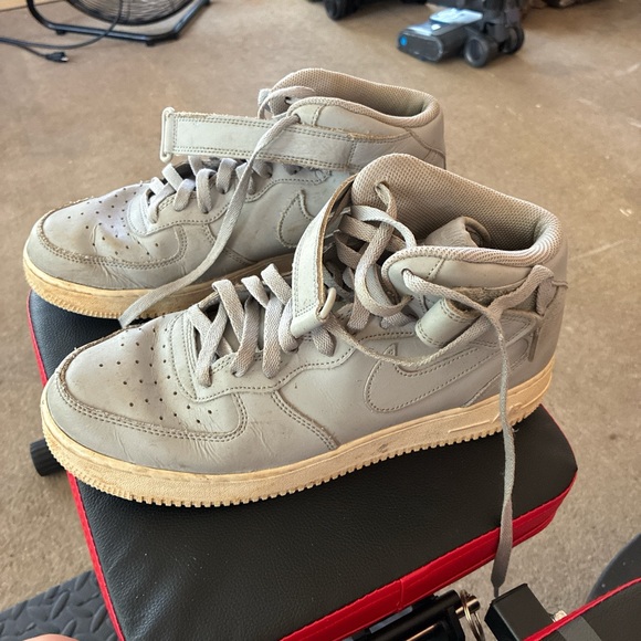Nike | Shoes | Nike Air Gray Hightop Sneakers | Poshmark